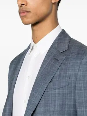 Zegna Checked Single-breasted Suit