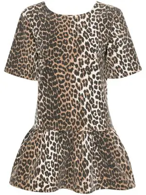 Ganni Leopard/cheetah Print Day Dresses