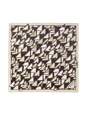 Prada Geometric-print Silk Scarf