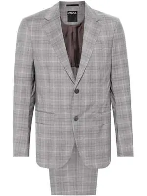 Zegna Checked Single-breasted Suit