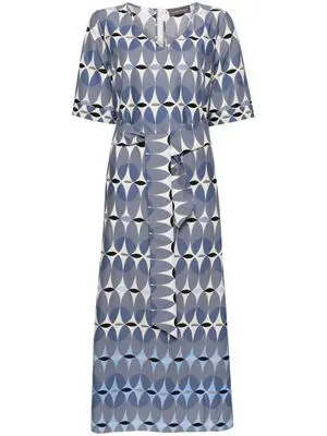 Lorena Antoniazzi Geometric-print Midi Dress