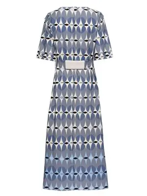 Lorena Antoniazzi Geometric-print Midi Dress