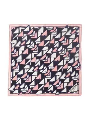 Prada Geometric-print Silk Scarf