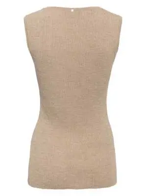 Lorena Antoniazzi Sleeveless Ribbed Knit Top