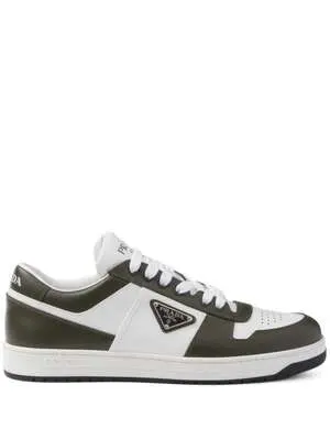Prada Downtown Leather Sneakers - White