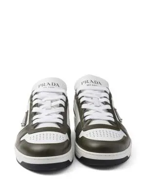 Prada Downtown Leather Sneakers - White