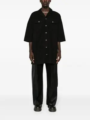 Rick Owens Magnum Tommy Longline Shirt - Black