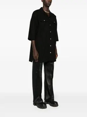 Rick Owens Magnum Tommy Longline Shirt - Black