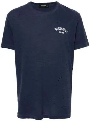 Dsquared2 Logo-print Cotton T-shirt - Blue