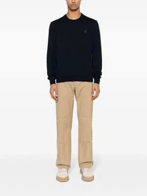Maison Kitsuné Fox-motif Wool Jumper - Blue