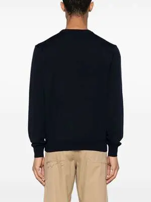 Maison Kitsuné Fox-motif Wool Jumper - Blue