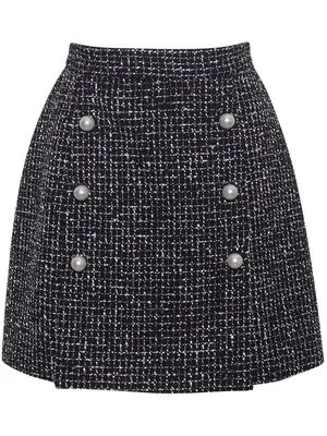 Adam Lippes Double-breasted Tweed Skirt