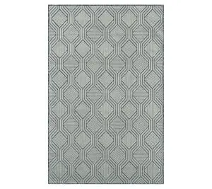 OX BAY TRADING CO. Ox Bay Geometric 5' X 7' Modern Indoor Outdoor Area Rug - One-color
