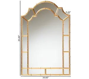 BAXTON STUDIO Bedivere Goldleaf Metal Accent Wa Ll Mirror