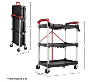 STALWART Collapsible Cart Portable And Lightw Eight