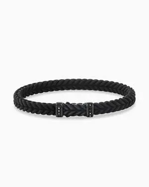 David Yurman Chevron Bracelet - Black Diamond Rubber