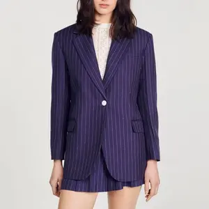 Sandro Pinstriped Suit Jacket