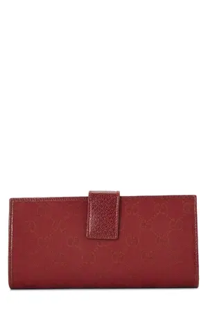 Gucci Original Gg Canvas Continental Wallet - Red