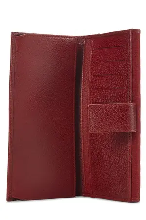 Gucci Original Gg Canvas Continental Wallet - Red