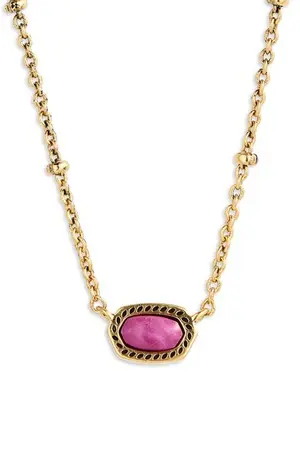 Kendra Scott Elisa Mini Pendant Necklace - Dark Fuchsia Magnesite