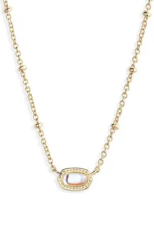 Kendra Scott Elisa Mini Pendant Necklace - Gold Dichroic Glass