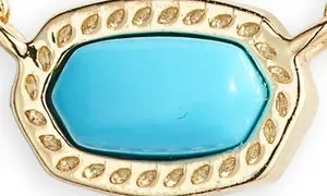 Kendra Scott Elisa Mini Pendant Necklace - Gold Turquoise