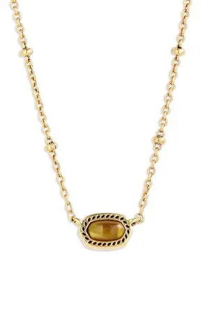 Kendra Scott Elisa Mini Pendant Necklace - Marbled Amber Illusion