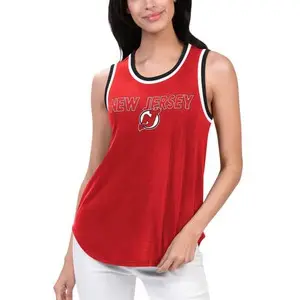 G-III 4HER BY CARL BANKS New Jersey Devils Strategy Tank Top
