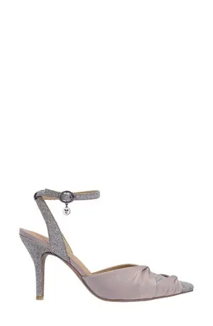 J. Reneé Leander Ankle Strap Pointed Toe Pump - Pewter
