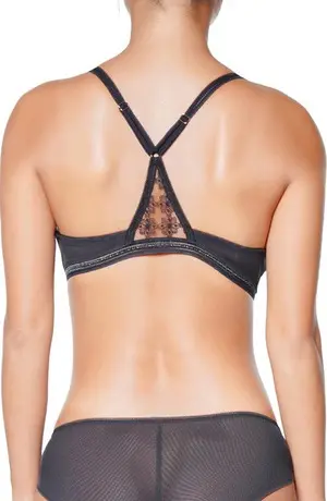 HUIT Café Fleur Wireless Bra - Black