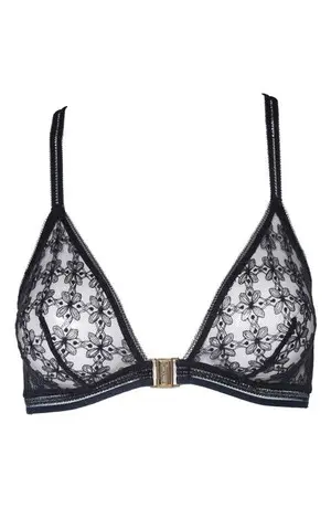 HUIT Café Fleur Wireless Bra - Black