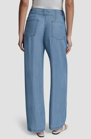 Dkny 5-pocket Wide Leg Lyocell Pants