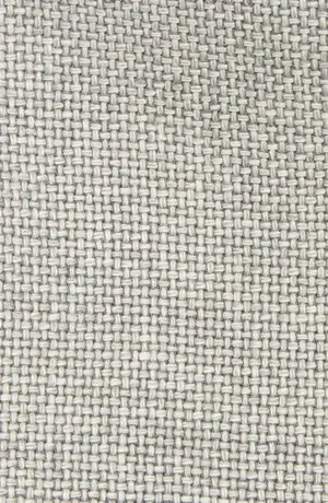 CLIFTON WILSON Basket Weave Linen Pocket Square - Grey