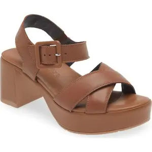Naot Elite Platform Sandal - Caramel Leather