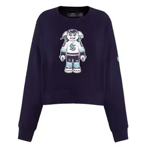 PRO STANDARD Deep Sea Blue Seattle Kraken Mascot Crewneck Pullover Sweatshirt