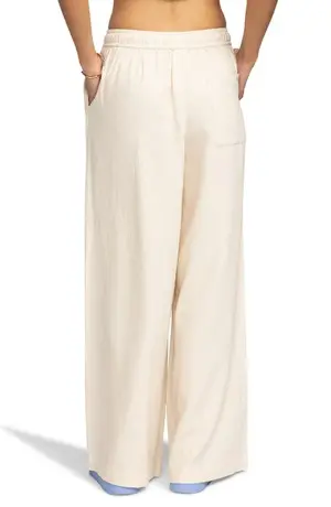 Roxy Wide Leg Linen Blend Drawstring Pants