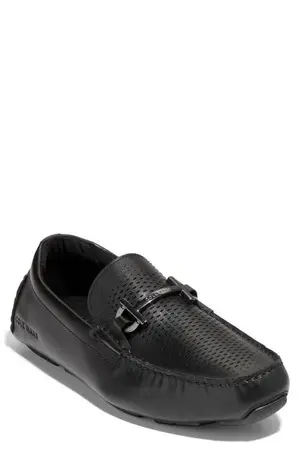 Cole Haan Grand Laser Bit Driving Loafer - Black/black