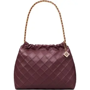 Tory Burch Fleming Soft Quilted Leather Hobo Bag - Albarossa