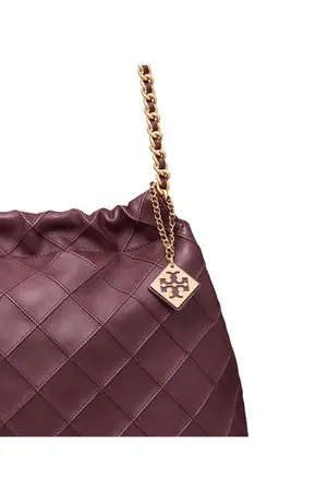 Tory Burch Fleming Soft Quilted Leather Hobo Bag - Albarossa