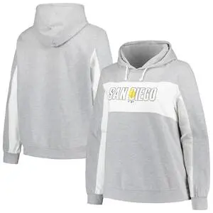Profile San Diego Padres Pullover Hoodie - Heather Gray