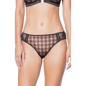 HUIT Café Fleur Bikini Briefs - Black
