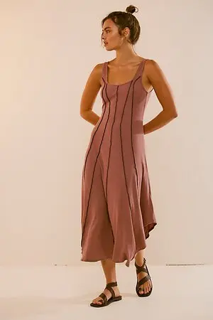 knee length dresses for ladies Free People Lucinda Midi Dress main image 0