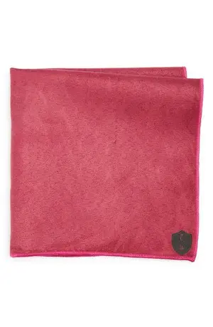 CLIFTON WILSON Cotton Pocket Square Fuchsia