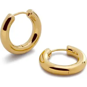 Monica Vinader Small Essential Tube Hoop Earrings - 18ct Gold Vermeil