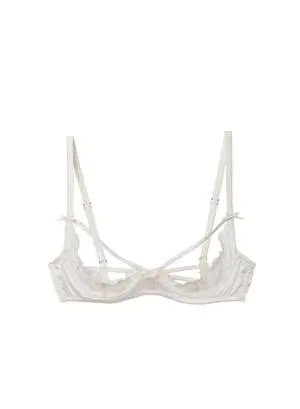 Fleur Du Mal Charlotte Peekaboo Bra - Ivory