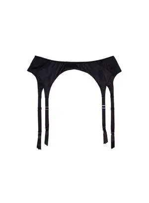 Fleur Du Mal Top Stitch Garter Belt - Black