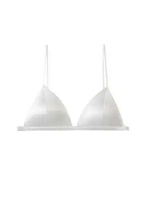 Fleur Du Mal Molded Luxe Triangle Bra - Ivory