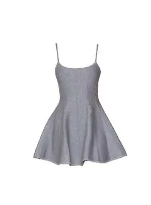 Fleur Du Mal Flared Corset Mini Dress - Heather Grey