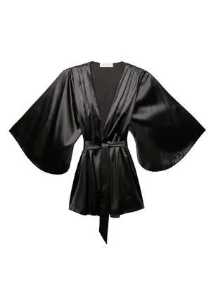 Fleur Du Mal Angel Sleeve Robe - Black