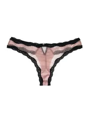 Fleur Du Mal Sheer Tulle Thong - Petal